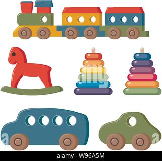 train toy design of Childhood play fun kid game gift object little and ...