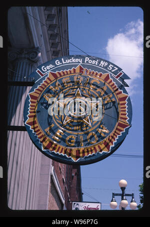 American Legion neon sign, Vinton, Iowa Stock Photo - Alamy