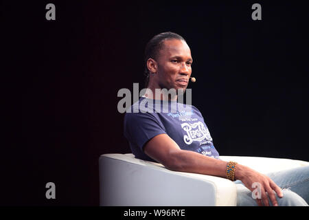 Didier Drogba at a Shanghai Shenhua F.C. training session held at ...