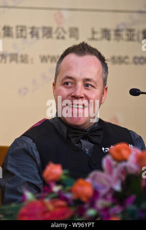 John Higgins looks on during The Johnstone’s Paint Masters Snooker ...