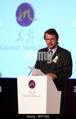 Gregoire Champetier, Chief Marketing Officer of Accor, delivers a ...
