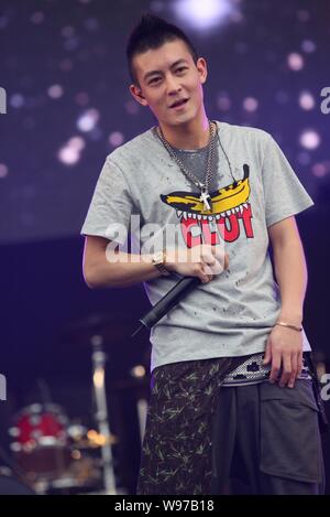 Hong Kong pop singer Edison Chen performs during the 2012 Big Love ...