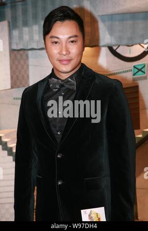 Hong Kong singer and actor Patrick Tam poses during a press conference ...