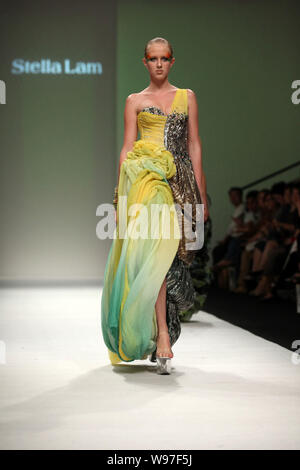 A model displays a new creation at the Stella Mccartney fashion show ...