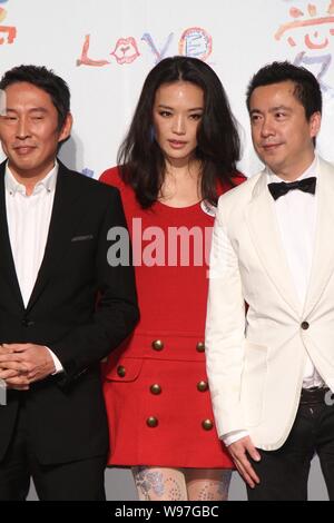 (From left) Taiwanese director Doze Niu, actor Mark Chao, actress Shu ...