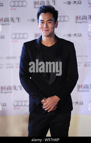 Taiwanise actor Eddie Peng poses as he arrives for a gala by Esquire ...