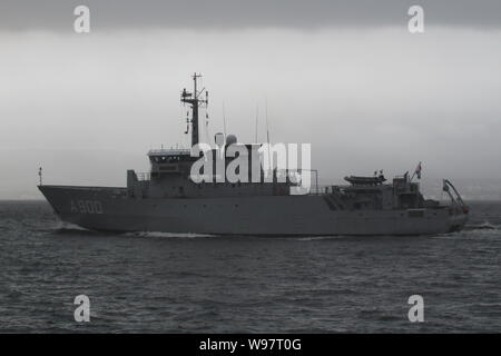 HNLMS Mercuur (A900), a submarine support ship and torpedo recovery vessel of the Netherlands ...