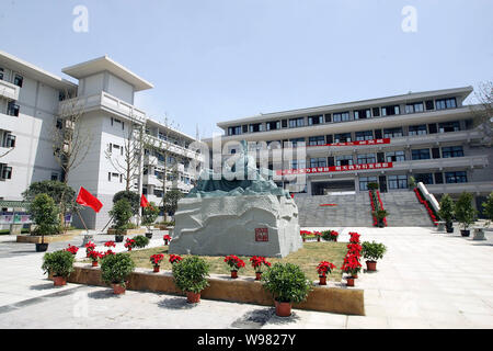 View of the Beihu campus of the Shishi High School in Chengdu city ...