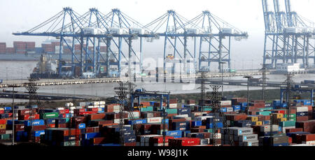 View of Shanghai Waigaoqiao Terminal in Shanghai, China, 23 December ...