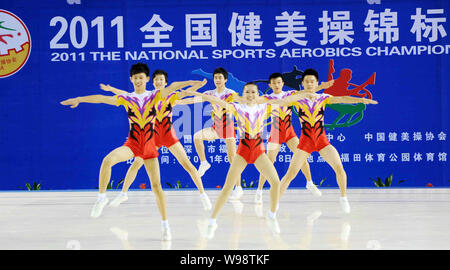 Aerobics teams from around the country compete in 2011 the National ...