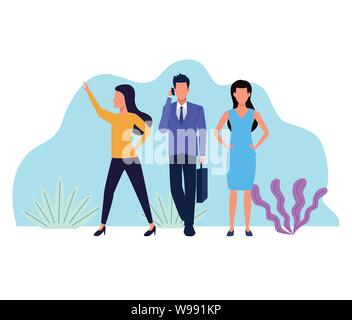 Business people working faceless cartoons Stock Vector Image & Art - Alamy