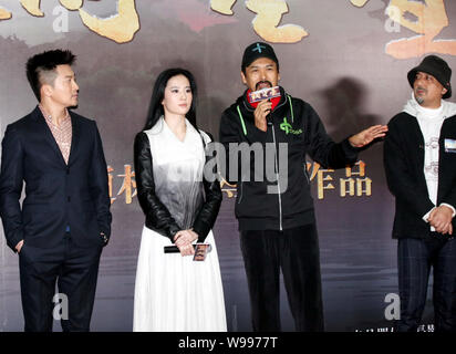 (From left ) Taiwanese singer Alec Su, Chinese actress Crystal Liu ...