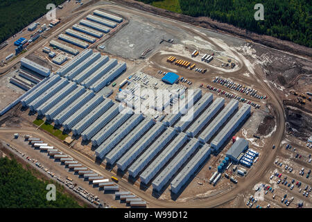 Camp housing for oil sands workers at construction of CNRL operations ...