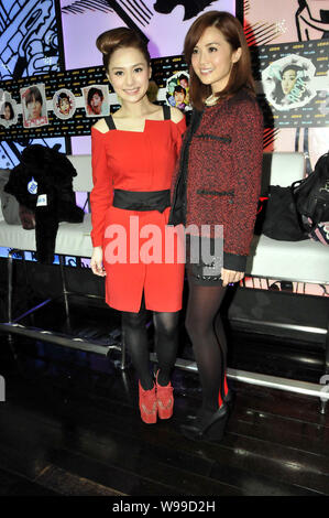Hong Kong Cantopop duo Twins perform at the Hung Hom Coliseum in Hong ...