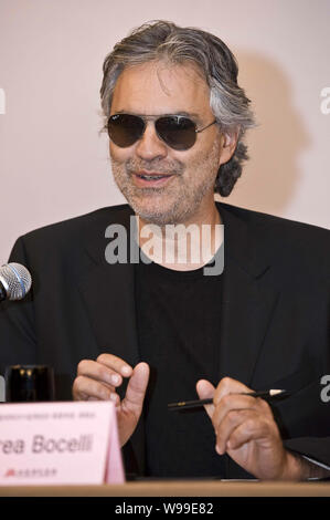The Italian tenor and singer Andrea Bocelli at the Griminelli & Friends ...