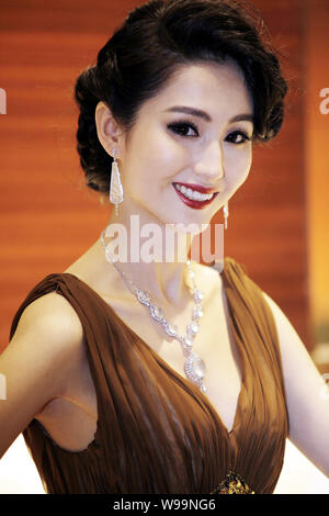 Hong Kong actress Leni Lan (Lan Yan) attends the opening ceremony of a ...