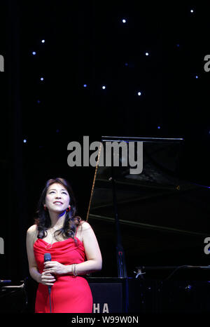 Japanese-Brazilian singer Lisa Ono attends a press conference for her ...