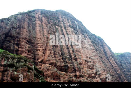 Landscape of the Danxia landform in the Longhu Mountain (Mount Longhu ...