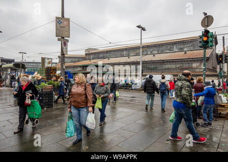 Market in the city centre of Turin Stock Photo - Alamy