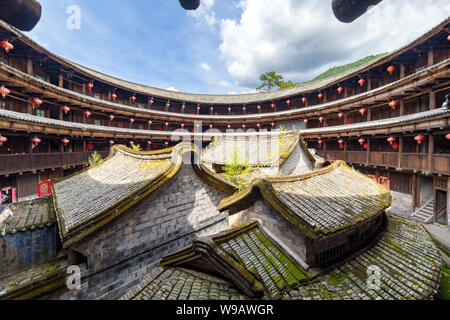 aerial view of fujian tulou (hakka roundhouse Stock Photo - Alamy