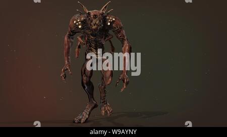 Nuclear post-apocalypse predator mutant soldier 3d render Stock Photo ...