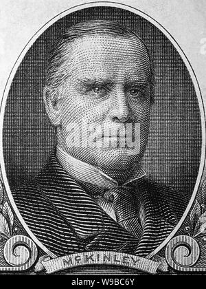 A portrait of US President William McKinley at his desk in the Treaty ...