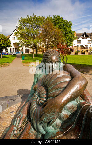 Irish mermaid sculpture, Irish sea, coastal cliffs, statue, Howth ...