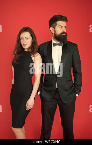 All black dress code. Official event concept. Man bearded wear tuxedo ...