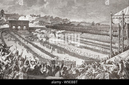 STORMING OF THE BASTILLE in Paris 14 July 1789 and the arrest of its ...