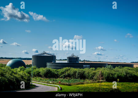 Biogen food waste recycling plant Baldock Herts. Anaerobic digestion ...
