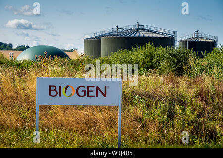 Biogen food waste recycling plant Baldock Herts. Anaerobic digestion ...