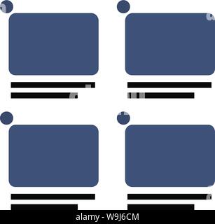 Storyboard icon Vector symbol or sign set collection in black and white ...