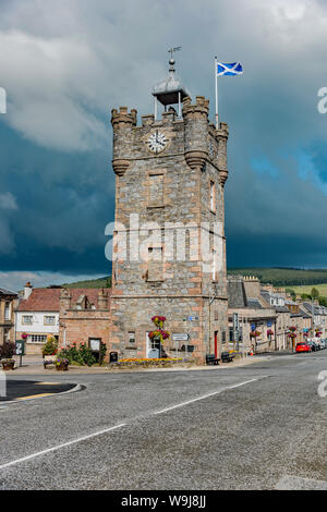 dufftown clock tower scotland Stock Photo - Alamy