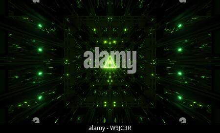 green glowing holy wireframe 3d illustration background wallpaper with ...