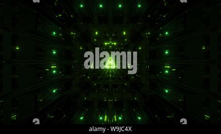 green glowing holy wireframe 3d illustration background wallpaper with ...