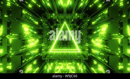 green glowing holy wireframe 3d illustration background wallpaper with ...