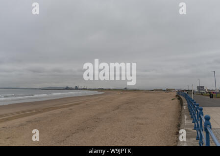 Hartlepool beach coastline overcast day Stock Photo - Alamy