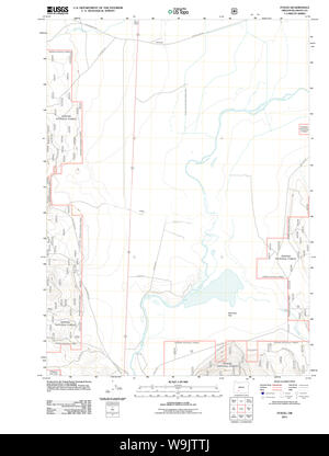 USGS Topo Map Oregon Fuego 20110719 TM Inverted Restoration Stock Photo ...
