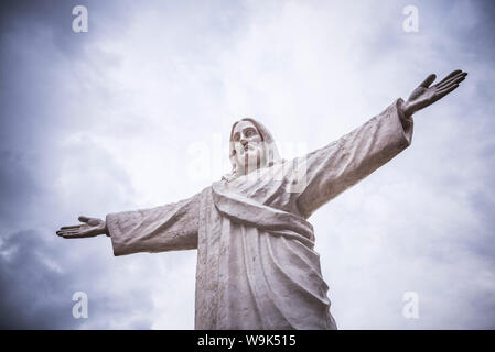 Cusco from the statue of White Jesus Christ (Cristo Blanco), Peru Stock ...