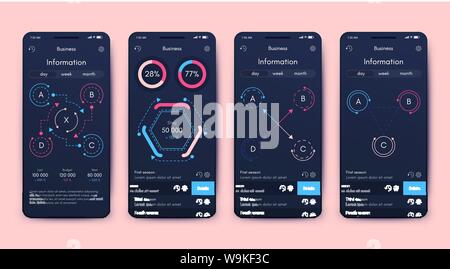 Different UI, UX, GUI screens and flat web icons for mobile apps ...