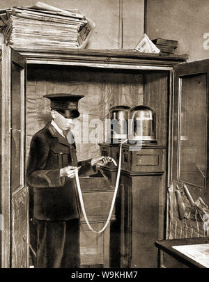 RECEIVING TICKER TAPE Stock Photo - Alamy