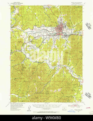 USGS Topo Map Oregon Grants Pass 282546 1954 62500 Inverted Restoration ...