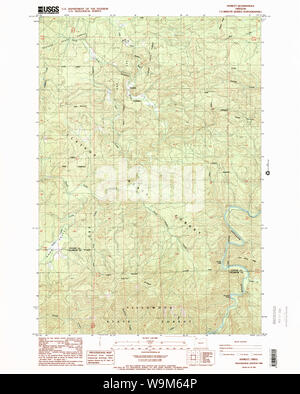 USGS Topo Map Oregon Hamlet 280134 1984 24000 Inverted Restoration ...