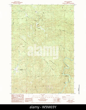 USGS Topo Map Oregon Hamlet 280134 1984 24000 Inverted Restoration ...