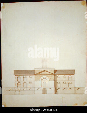 Armory (‘U.S. Arsenal‘), Pittsburgh, Pennsylvania. External elevation ...
