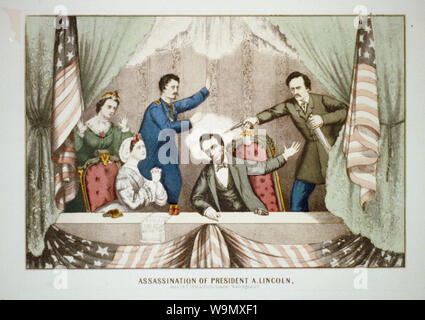 ABRAHAM LINCOLN assassination 14 April 1865 at Ford's Theatre ...
