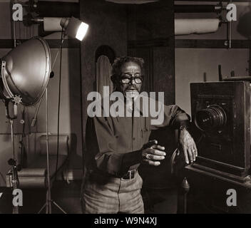 P.H. Polk, official photographer of Tuskeegee Institute with his large ...