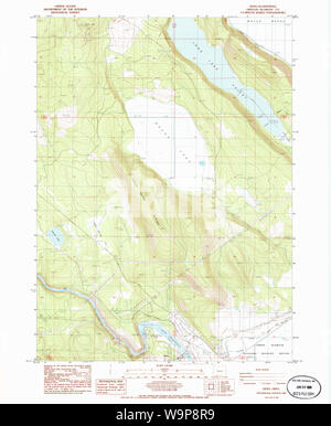 USGS Topo Map Oregon Keno 20110909 TM Inverted Restoration Stock Photo ...