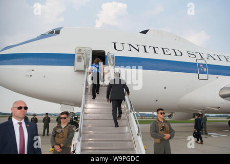 Defense Secretary Mark T. Esper and his wife, Ms. Leah, take a tour of ...