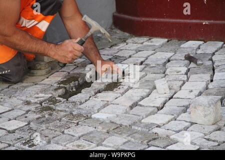 a place is being repaved Stock Photo - Alamy